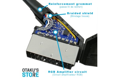 Premium RGB scart cable for MK-2000 Master System